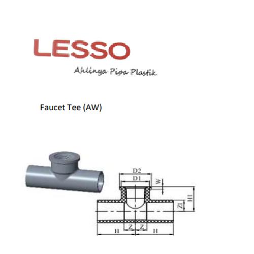 Jual Tee Drat Dalam AW PVC Merk Lesso - 1/2" - Jakarta Barat ...