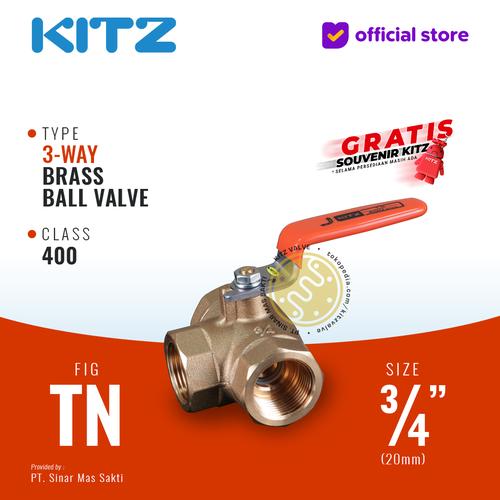 Jual 3-Way Ball Valve KITZ Fig. 400 TN , 3/4" - 20A - 20mm , Drat / Screw - Jakarta Pusat - KITZ ...
