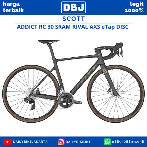 Jual FULLBIKE SEPEDA ROADBIKE SCOTT 22 ADDICT RC30 SRAM RIVAL ETAP 12S ...