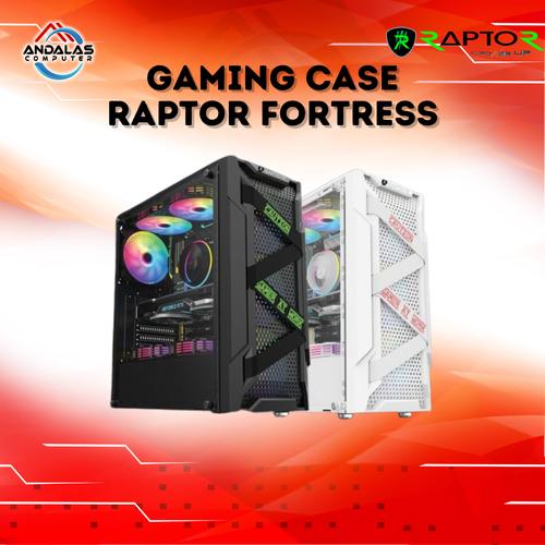 Jual Gaming Case Casing PC Komputer Raptor Fortress White Black With 3 ...