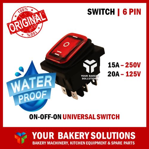 Jual Saklar / Rocker Switch 6 Pin Oven Deck Gas Otomatis 220V AC ...