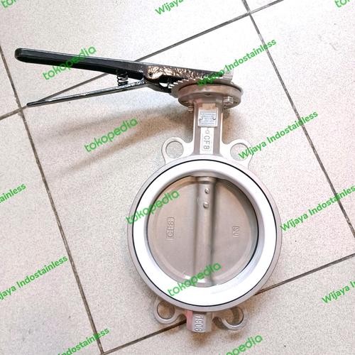 Jual Tozen Butterfly Valve JIS 10K 6" inch Lever Stainless SS 304 ...