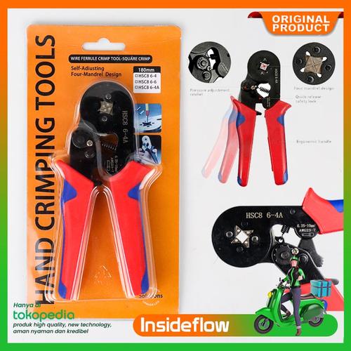 Jual Tang Skun Ferrule Crimping Press Kawat Ferule Tool Kit H- HSC8 6-4 ...