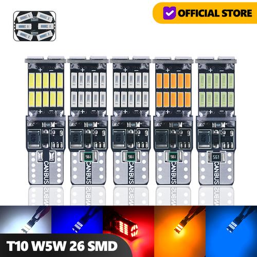 Jual Lampu LED T10 CANbus 26 SMD 4014 W5W Lampu Senja Sein Rem Kota DC 12V - Putih - Jakarta ...
