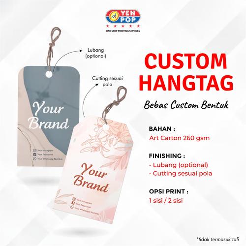 Jual Cetak Hang Tag Custom / Label Hang Tag Baju / Gift Tag - 3 X 6, 1 ...
