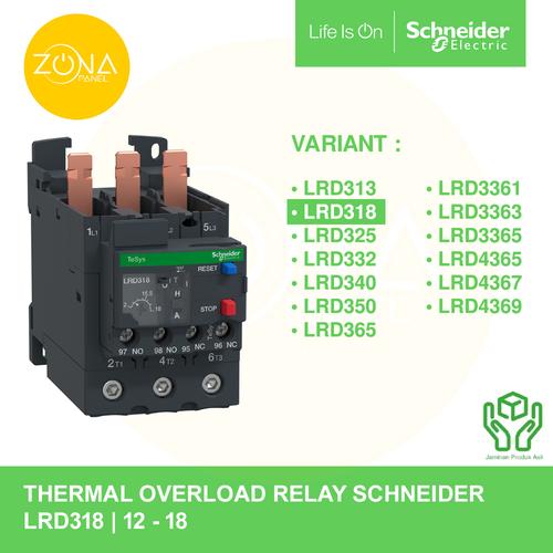 Jual THERMAL OVERLOAD RELAY SCHNEIDER LRD318 LRD 318 12-18A NEW ...