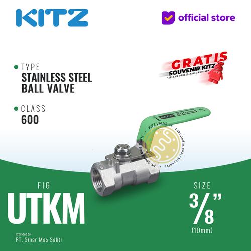 Jual KITZ Stainless Ball Valve Fig. 600 UTKM , 3/8" - 10mm , Drat Screw - Jakarta Pusat - KITZ ...