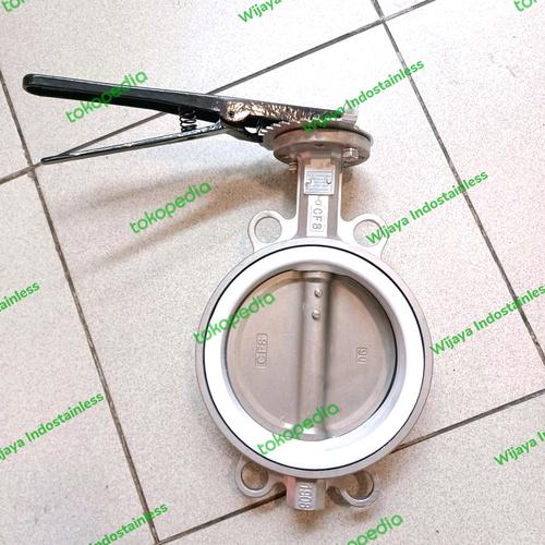 Jual Tozen Butterfly Valve JIS 10K 4" inch Lever Stainless SS 304 ...