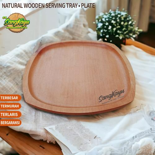 Jual Nampan kayu kotak besar baki kayu piring kayu piring saji wood ...