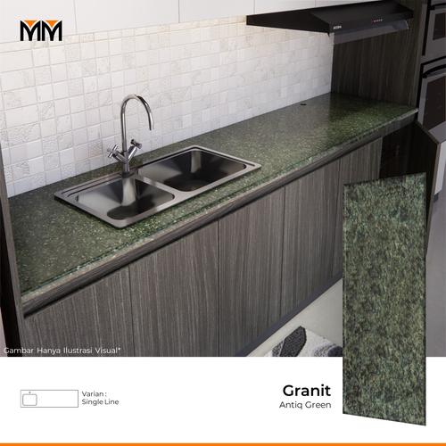 Jual Countertop Dapur Granit - Antiq Green - Bentuk L, 60 x 170 - Kab ...