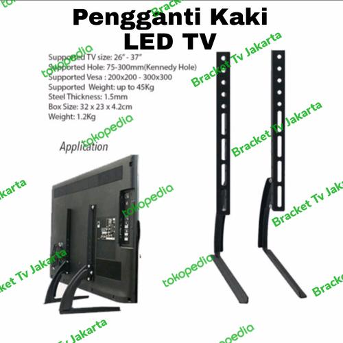 Jual braket stand kaki led tv 32 40 43 45 49 50 55 50 65 inch universal ...