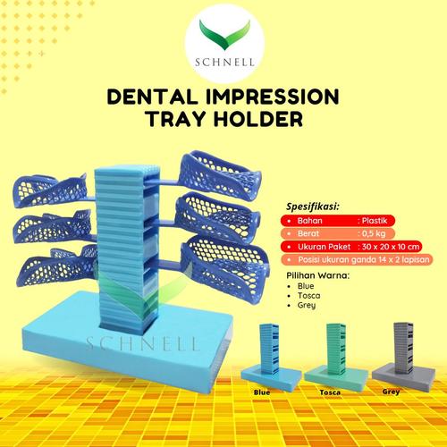 Promo Dental Impression Tray Holder/Rak Sendok Cetak Gigi - Blue - Kota ...