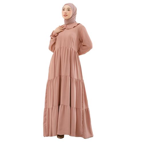 Jual Maula Hijab Gamis Kerah Bulat Bahan Crinkle Airflow Terbaru ...
