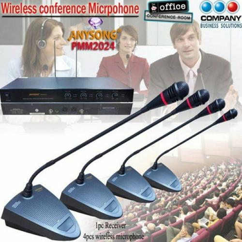 Jual Microphone Wireless Conference - Podium Anysong PMM 2024 - 4 Mic ...