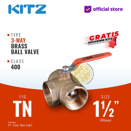 Promo 3-Way Ball Valve KITZ Fig. 400 TN , 1 1/2" - 40A - 40mm , Drat ...