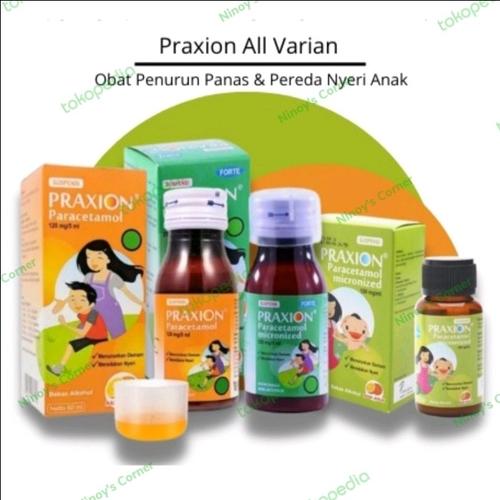 Jual Praxion Paracetamol 100mg-120mg obat demam dan nyeri - sirup 60ml ...