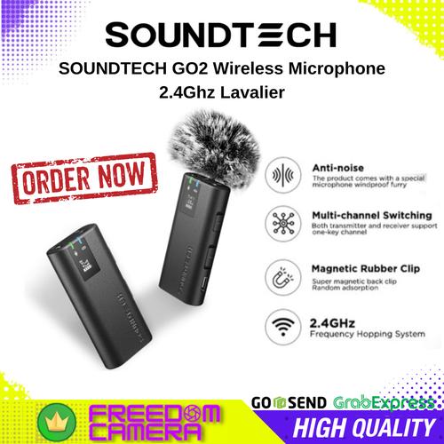 Jual SOUNDTECH GO2 Wireless Microphone 2.4Ghz Lavalier TX RX Magnetic Clip - Kota Bandung ...