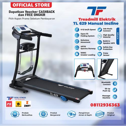 Jual Treadmill elektrik TL 629 fitur koneksi aplikasi handphone ...
