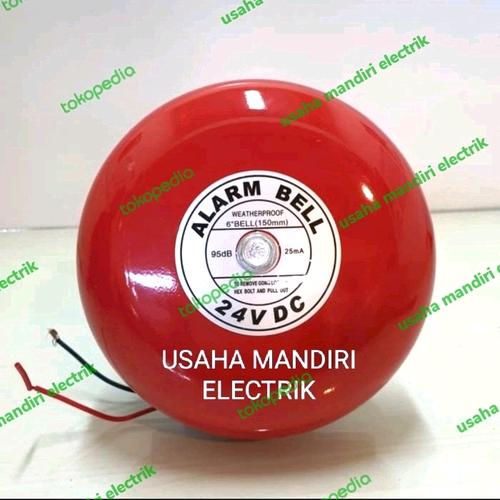 Jual ALARAM BELL BESI 6 INCH 150mm BELL KRING FIRE ALARM BEL 24VDC ...