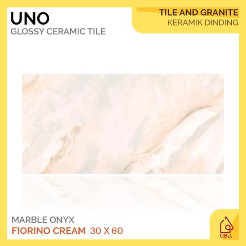 Jual KERAMIK UNO 30 X 60 FIORINO CREAM /KERAMIK DINDING MOTIF MARMER ...