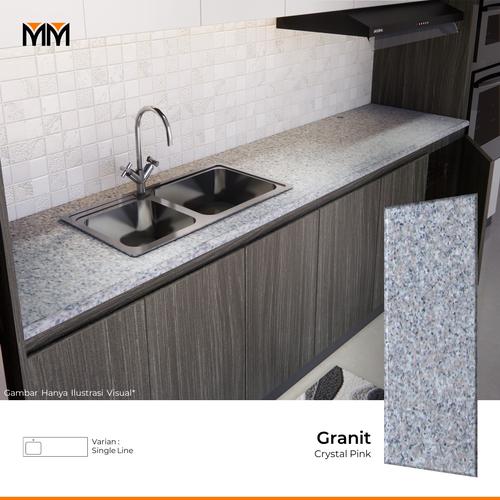Jual Countertop Dapur Granit - Crystal Pink - Single Line, 60 x 200 ...