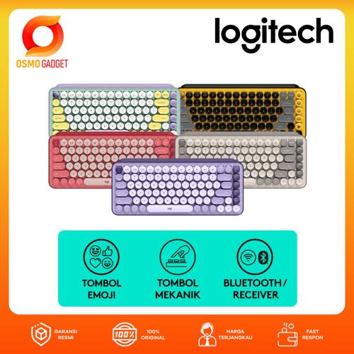 Jual Logitech Keyboard POP Keys - Garansi 1 Tahun - Merah Muda - Kota ...