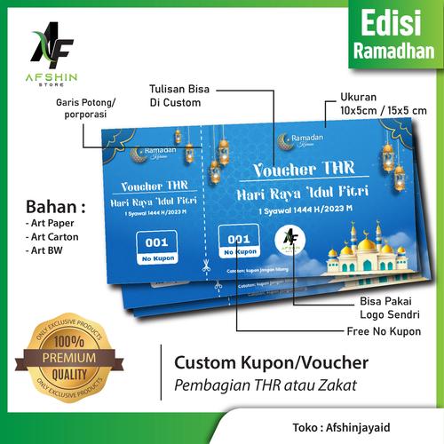 Jual Custom Cetak Kupon Pembagian THR atau Pembagian Zakat Kualitas No 1 - AP+garisPotong ...