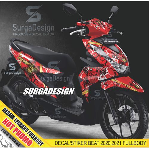 Promo STIKER BEAT 2020 2021 2022 2023 2024 FULL BODY SUPERMOTO DECAL ...