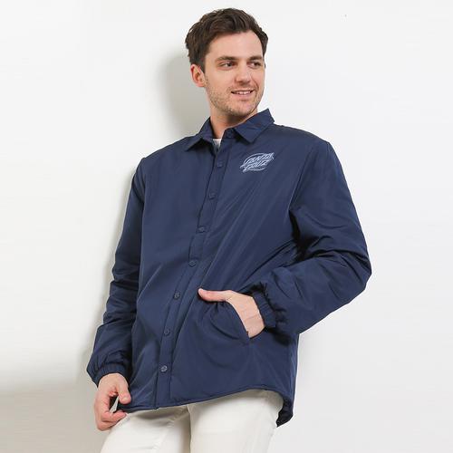 Promo Santa Cruz Lined Oval Dot Coach Jacket SM1220603 - Biru, S Cicil ...