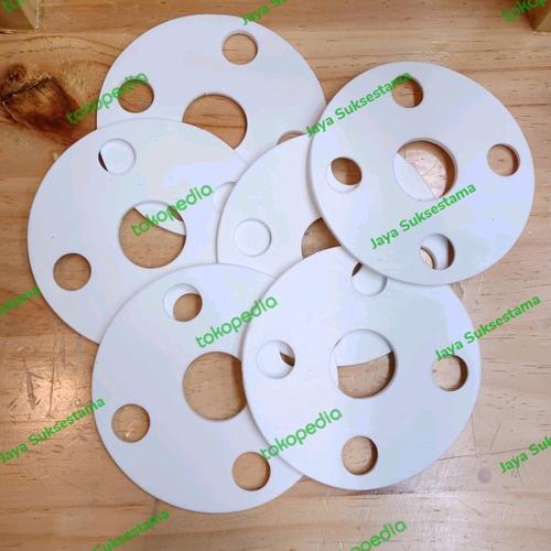 Jual Gasket Teflon JIS 10K 3/4" inch Gasket Flange PTFE Tebal 3mm ...