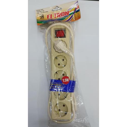 Jual Stop kontak Eltron 5L + kabel 1,5mtr / colokan/ Extension colokan ...