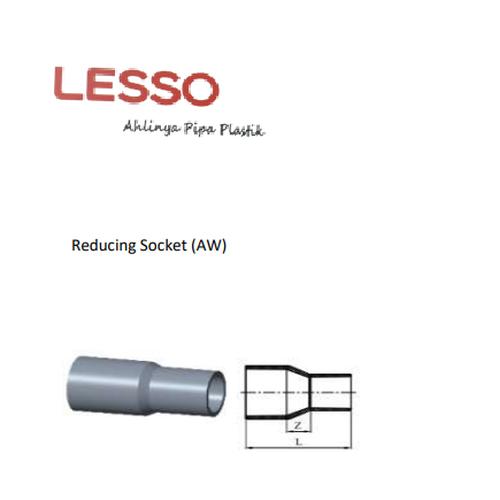 Jual Reducer Sok Drat Dalam AW PVC Merk Lesso - 3/4" x 1/2" - Jakarta ...
