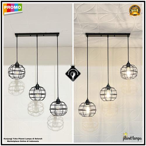 Jual Lampu Gantung Hias Ruang Tamu Putih Gold Hitam Plafon Bulat ...