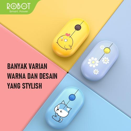 Jual ROBOT MOUSE WIRELESS LUCU IMUT SILENT CLICK PEBBLE M230 - flower ...