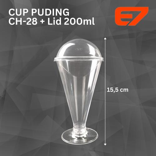 Jual Cup Dessert Pudding Plastik PS CH-28 200ml - Gelas Puding, Desert ...