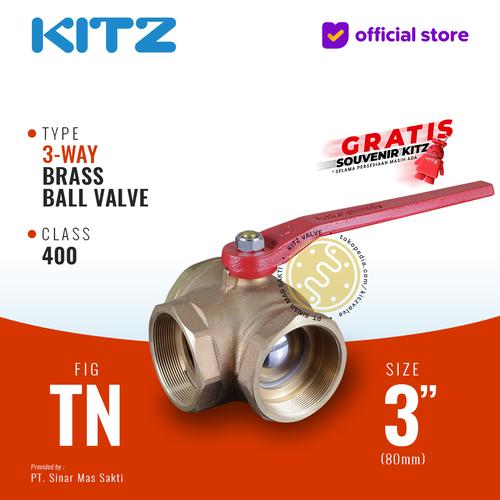 Promo 3-Way Ball Valve KITZ Fig. 400 TN , 3" - 80A - 80mm , Drat / Screw Cicil 0% 3x - Jakarta ...