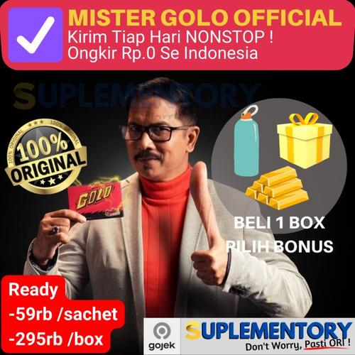 Jual Mister Golo Ginseng Mr GOLO Gingseng Obat Kuat Pria 1 Box 5 Sachet ...