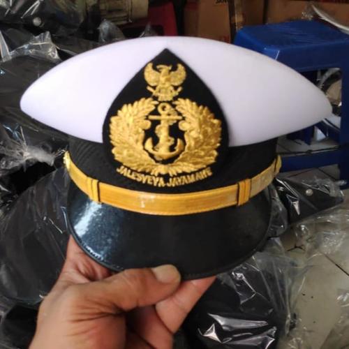 Jual Topi Pet PAMA TNI AL Perwira Pertama Angkatan Laut PDU PDH Utama ...