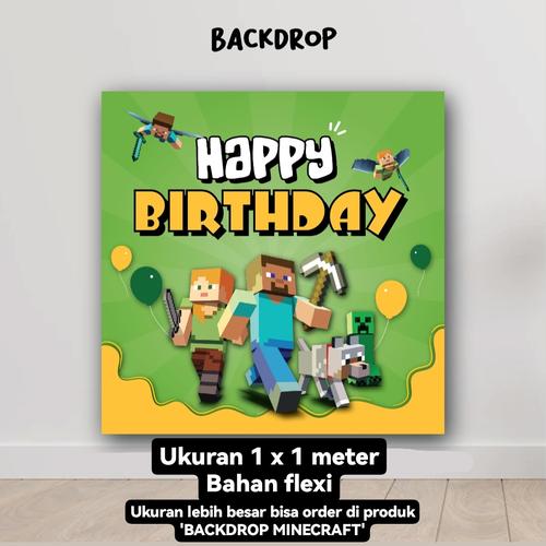 Jual KARTU UNDANGAN MINECRAFT ULANG TAHUN HAPPY BIRTHDAY ULTAH ...