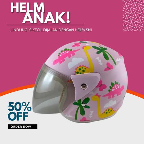 Jual Helm anak anak SNI Usia 2 3 4 5 6 7 8 tahun Terbaru - KOP DINO ...