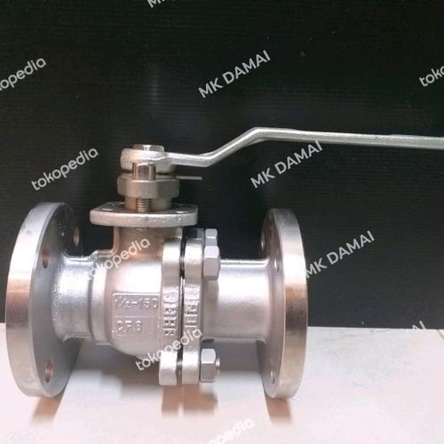 Jual Ball valve SS304 Ansi 150 Flange 2 1/2"inch / Valve Ansi150 ...