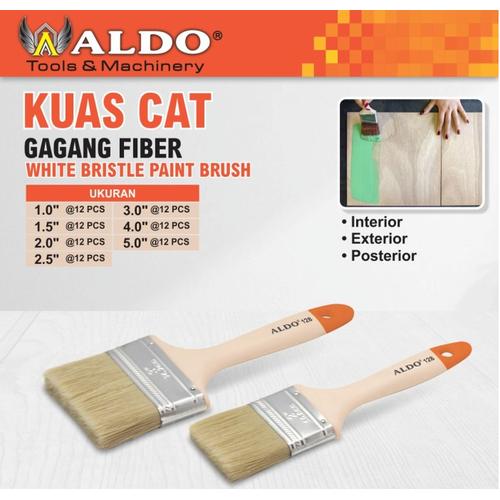 Jual Kuas Cat Bulu Putih Gagang Fiber / White Bristle Paint Brush ALDO ...