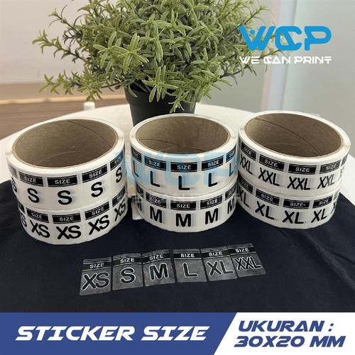 Jual STICKER SIZE BAJU / STIKER LABEL UKURAN BAJU PAKAIAN ISI 500 PCS ...