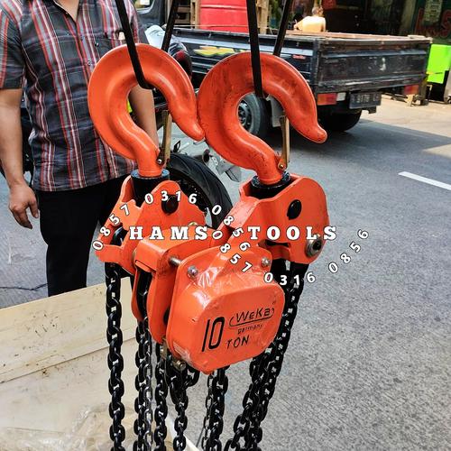 Jual Chain Block 10 Ton x 5 Meter Hand Takel Katrol Manual Weka Germany ...