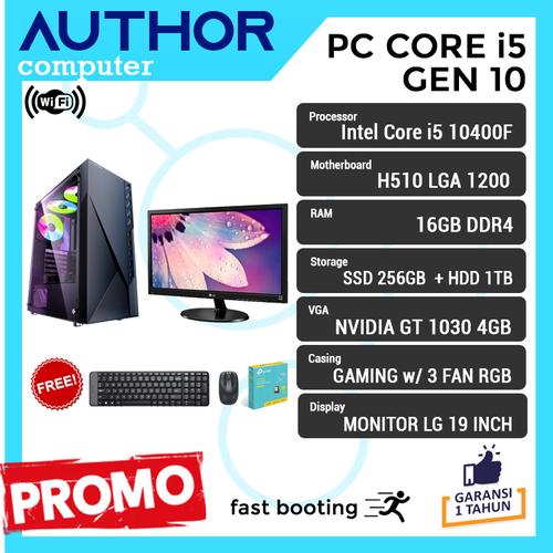 Jual PC Rakitan Komputer Core i5 10400F RAM 16GB SSD 256GB HDD 1TB LG 19 - Jakarta Pusat ...