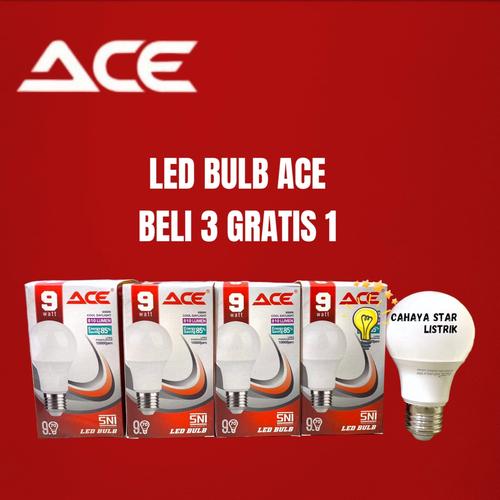 Jual PAKET BELI 3 GRATIS 1 LAMPU LED ACE 3W 5W 7W 9W 12W 15W 18W 24W ...