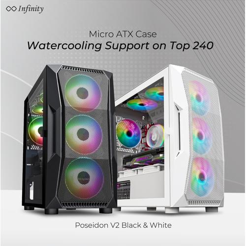 Jual CASING INFINITY POSEIDON V2 MICRO ATX GAMING CASE - Putih - Kota ...