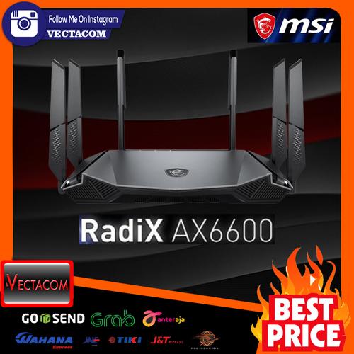 Jual Router MSI RadiX AX6600 WiFi 6 Tri-Band Gaming Router - RadiX ...