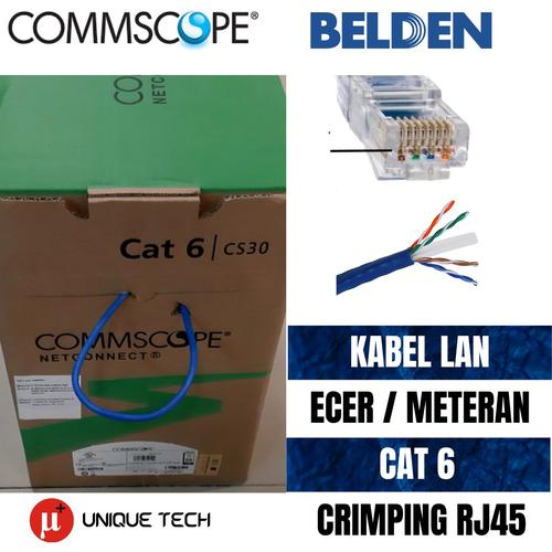 Jual KABEL LAN CAT6 CAT 6 COMMSCOPE / BELDEN ECERAN METERAN CRIMPING RJ45 - KABEL METERAN - Kota ...