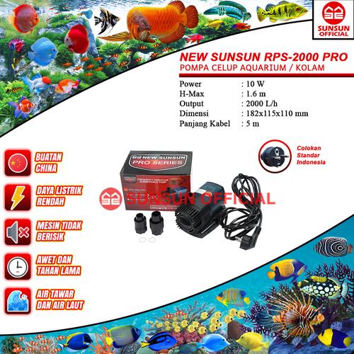 Jual NEW SUNSUN RPS 2000/2500/3000PRO Pompa Air Celup Kolam Aquarium ...